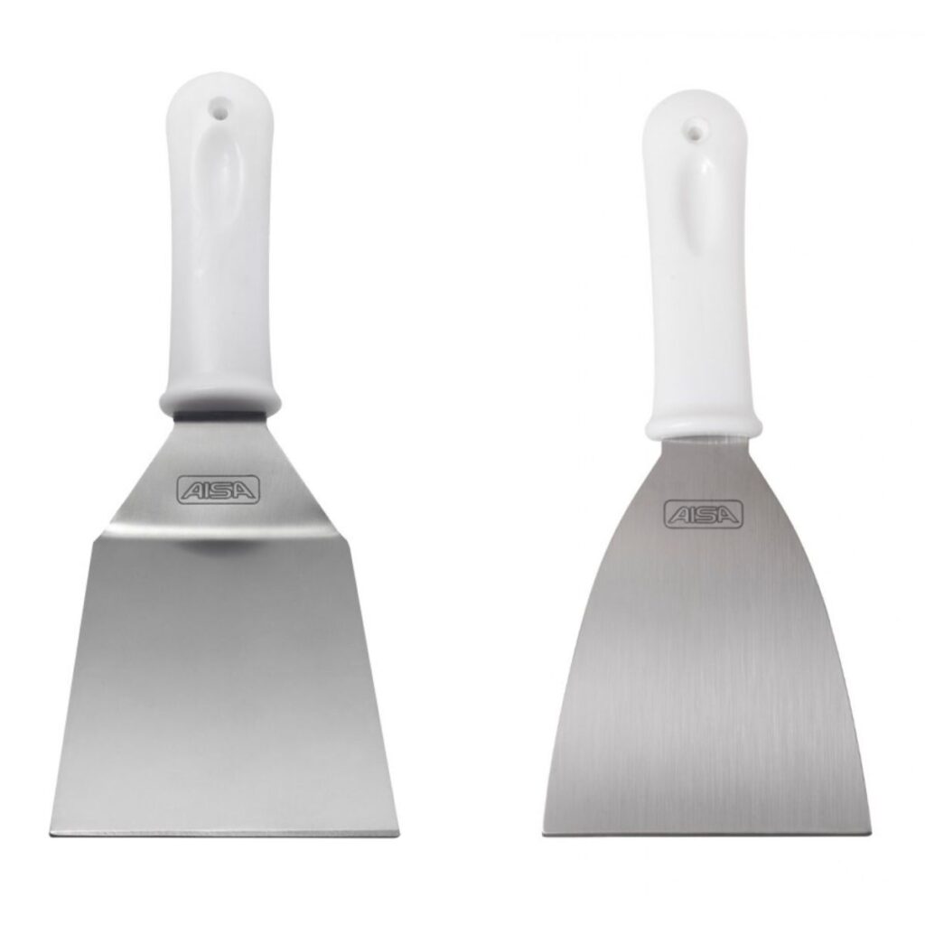 Kit 02 Espátulas Curva e Reta Inox 24 e 26cm